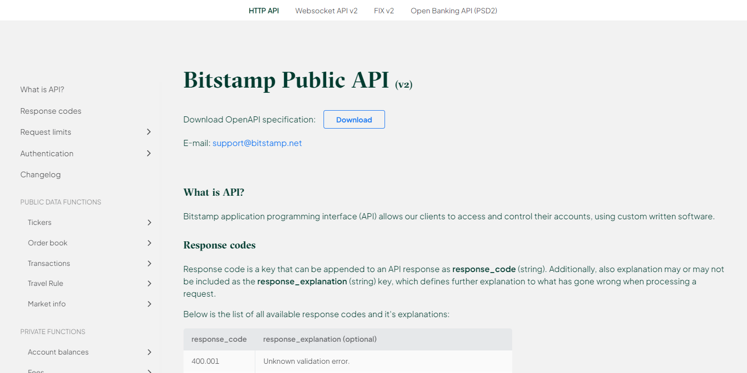 Integrate the Bitstamp API with Vezgo - Crypto API