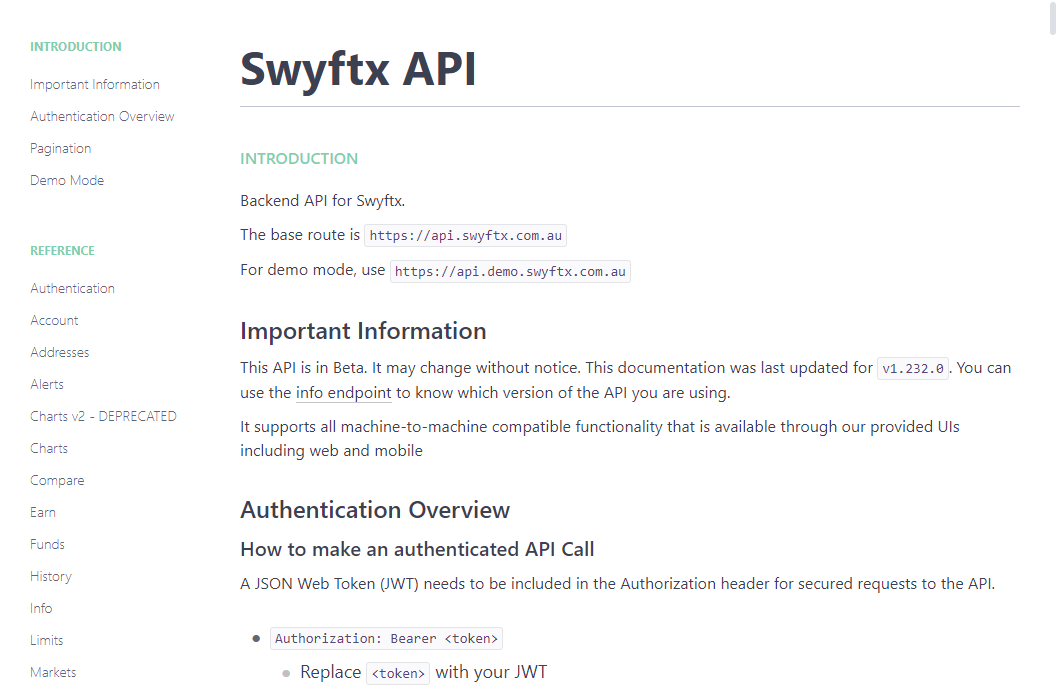 Integrate Swyftx API With the Vezgo Crypto API